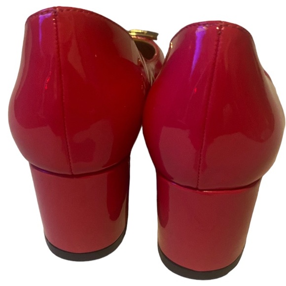 Wayderns | Shoes | Wayderns Womens Square Toe Pink Megenta Metal Buckle ...